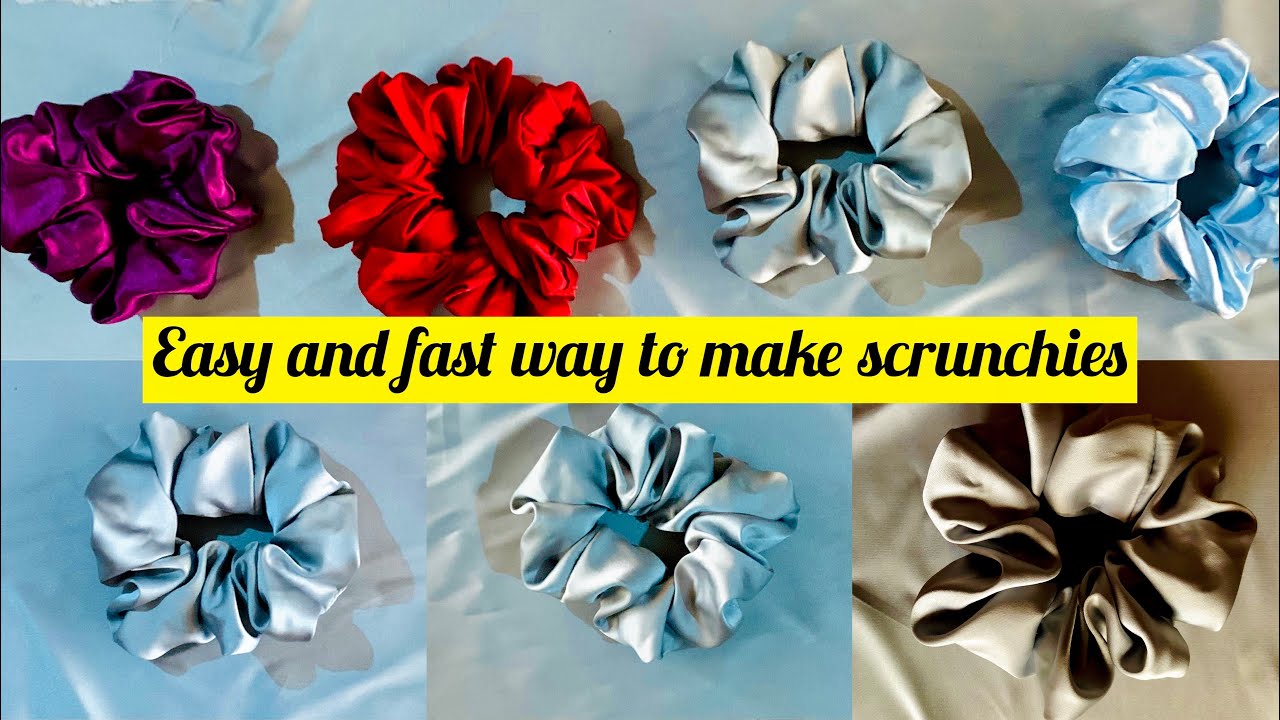 DIY:HOW TO MAKE A SCRUNCHIE|easiest and fastest way to make a Scrunchie ...
