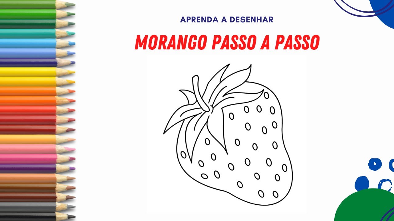 Como desenhar um morango realista passo a passo - YouTube