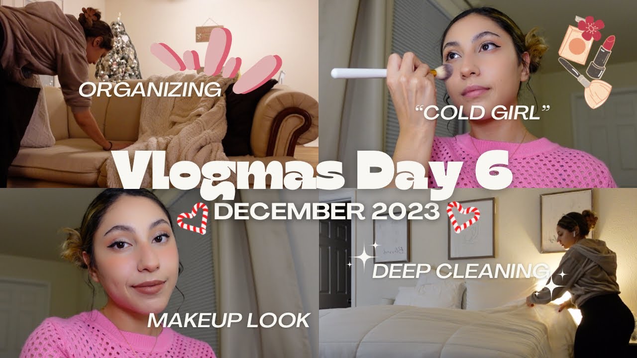 VLOGMAS DAY 6 ️🎅🏼💌| GRWM while we catch up + deep cleaning day - YouTube