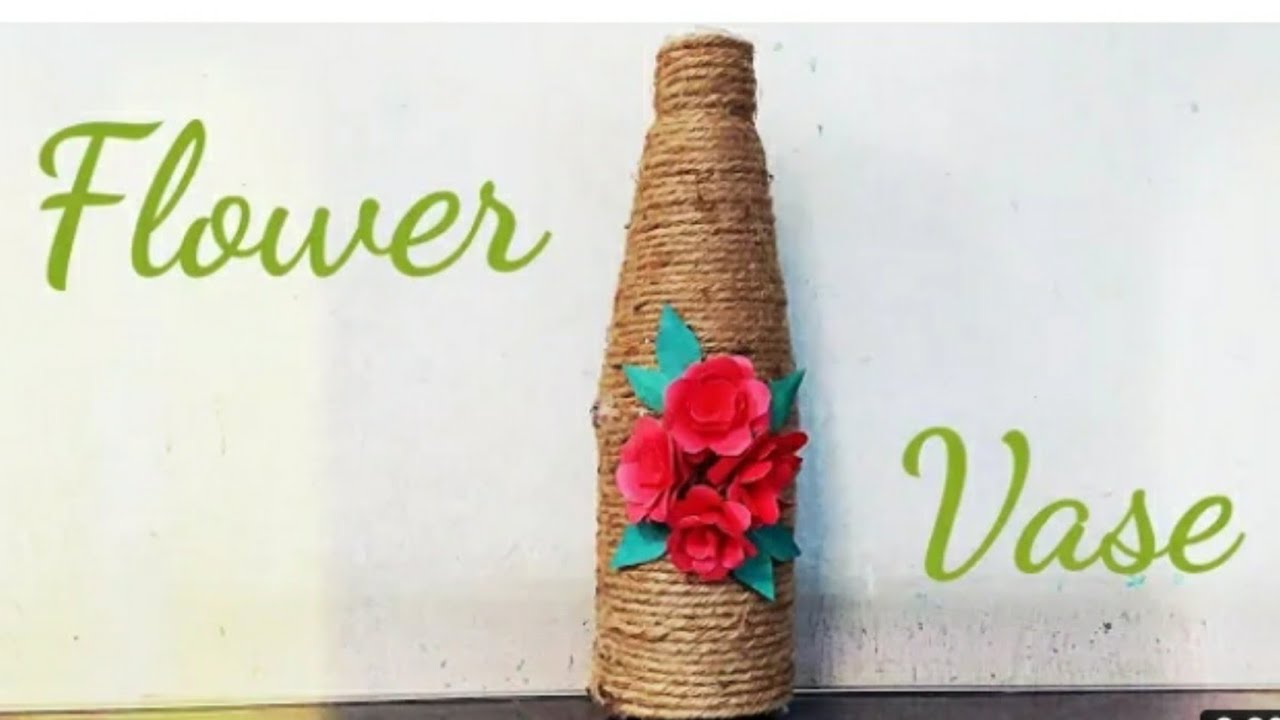 Jinsi ya ku design chupa za maua kwa kutumia kamba ya katani || craft ...