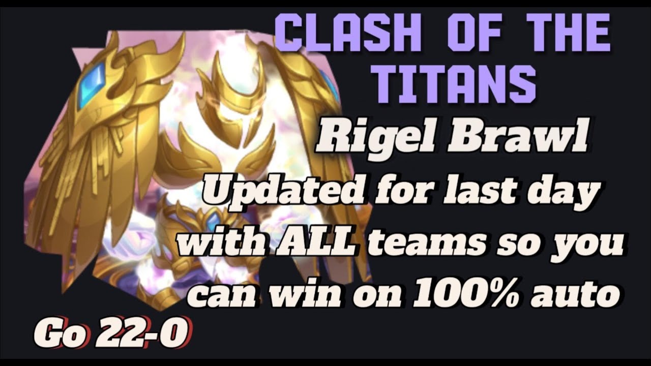 New super team for Rigel brawl Clash of The Titans Hero Wars - YouTube