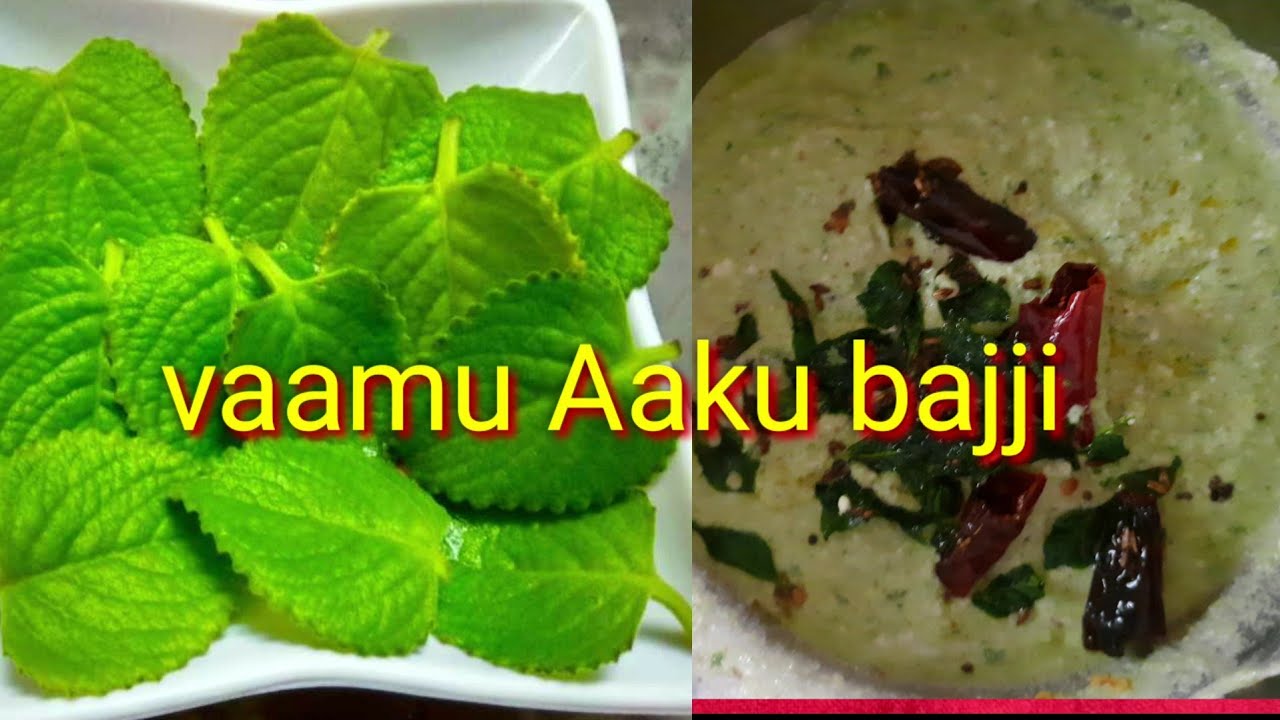 vaamu Aaku bajji||healthy food|| vaamu aakuto Ilaachesukune tinte gas ...
