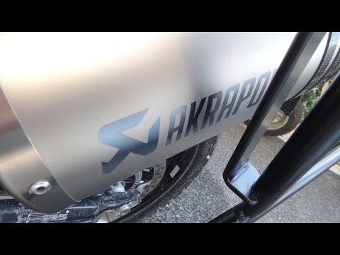 BMW F800GS AKRAPOVIC MUFFLER - YouTube