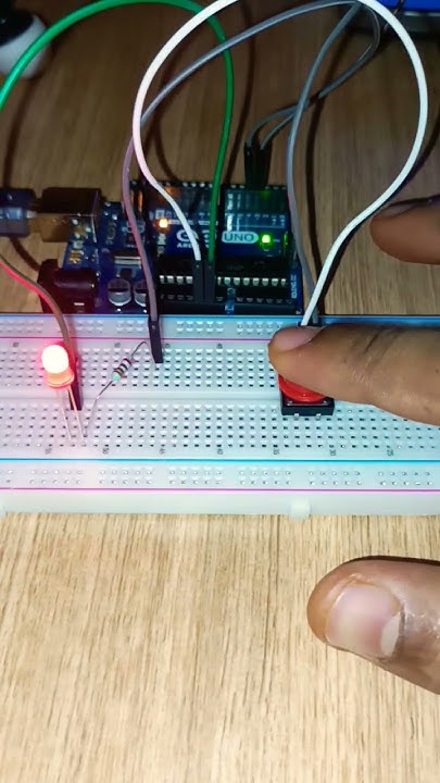 Controlling A Led Using A Push Button And Arduino Uno Arduino Led Pushbutton Youtube