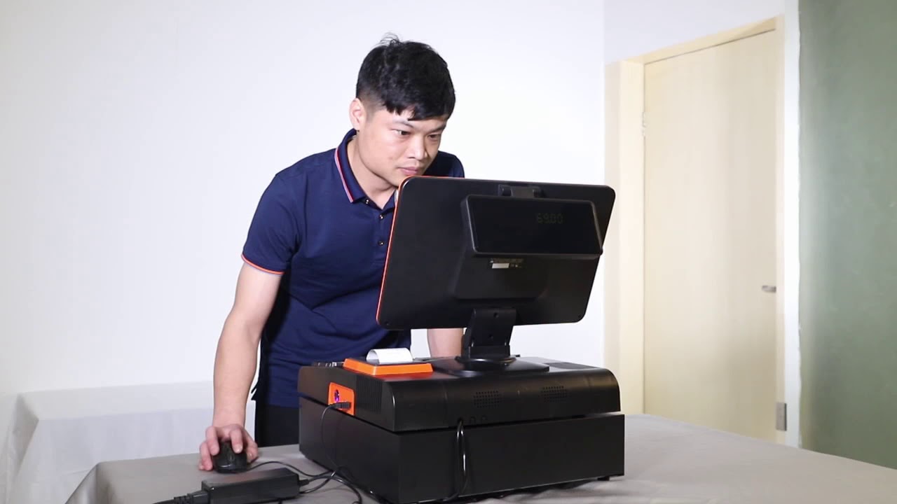 The classical keyboard pos system for supermarket - YouTube