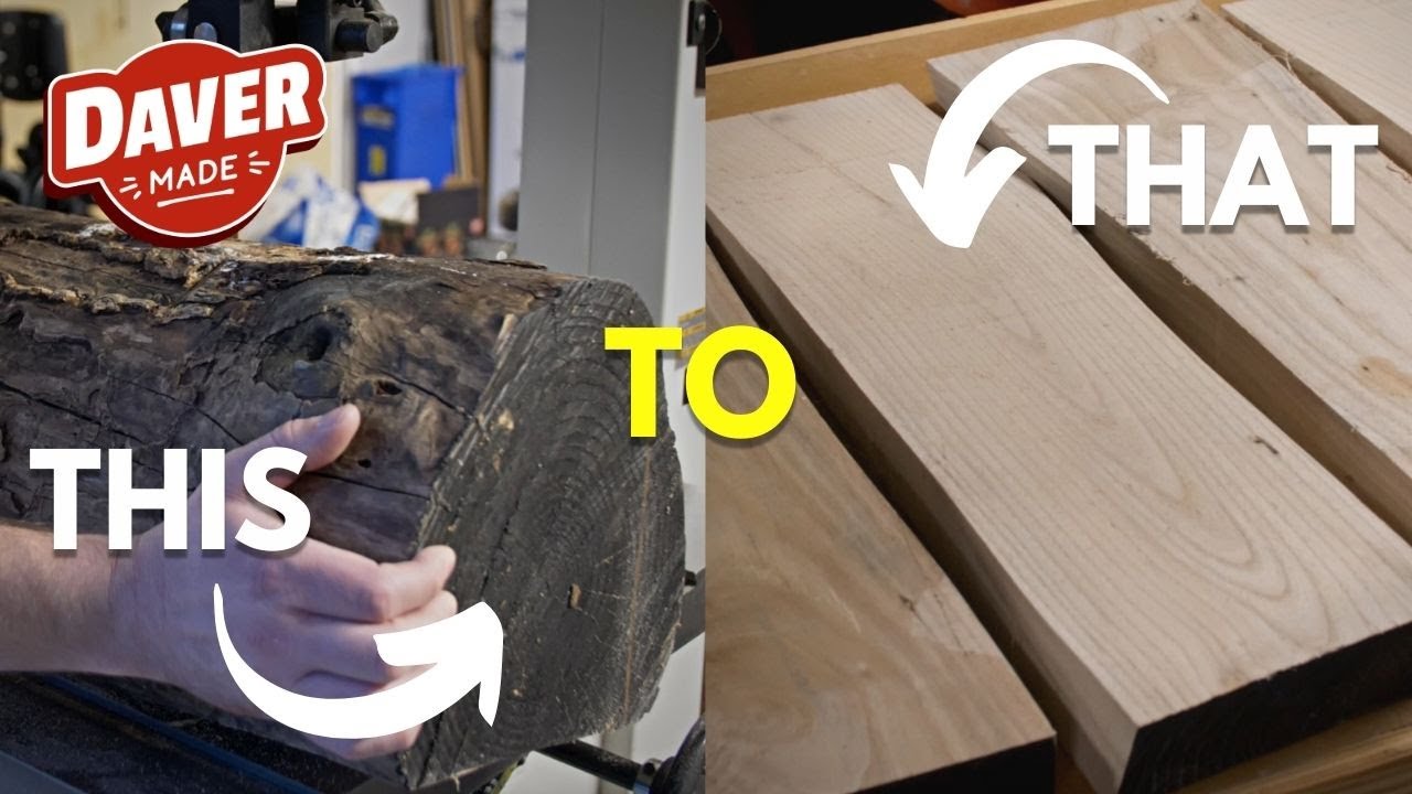 Milling Up Logs | Free Lumber From a Dead Tree - YouTube