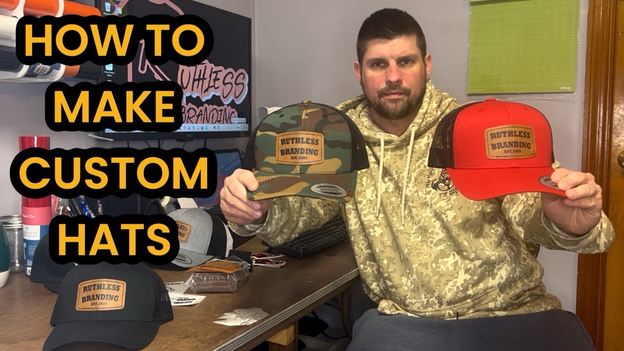 HOW TO MAKE CUSTOM HATS WITH DTF AND PATCHES - YouTube
