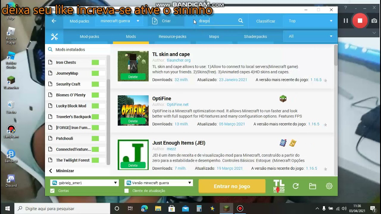 aprendar como jogar o minecraft tlauncher no pc! - YouTube