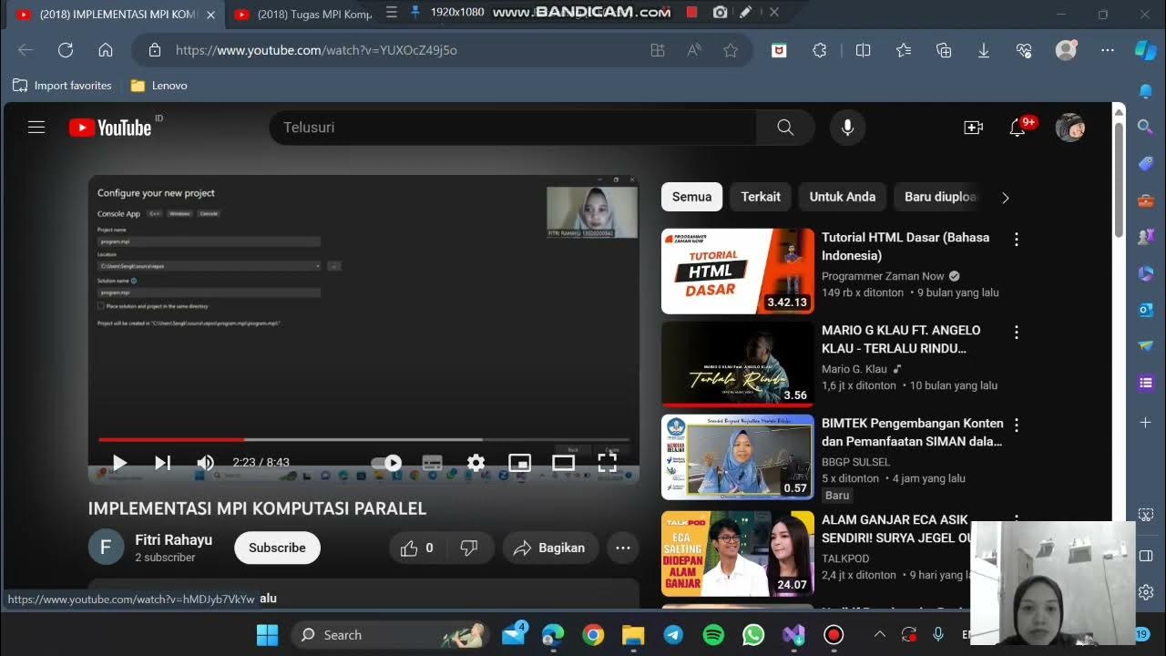 cara instal MPI dan impelemntasi nya pada visual studio || komputasi pararlel - YouTube