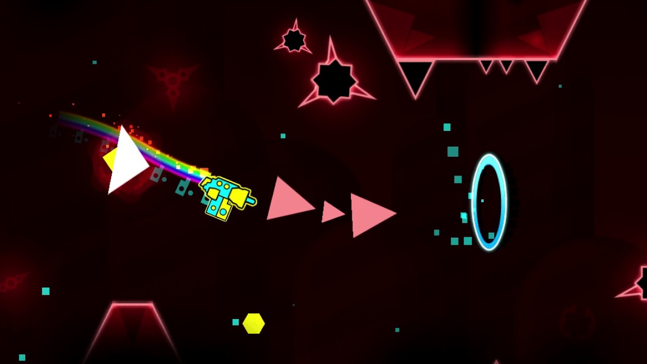 Geometry Dash - Fire Gauntlet Level 3 - First Race - YouTube