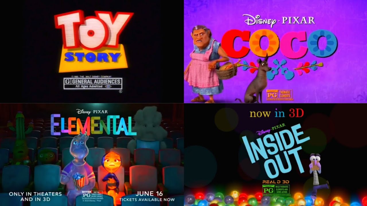 Pixar TV Spot Trailer Logos - YouTube
