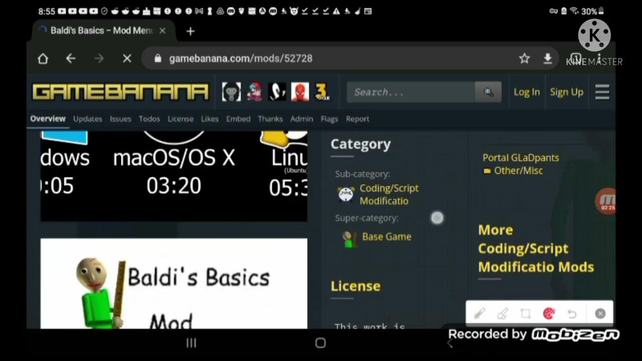 how to download baldi's basics mod menu by fasguy! - READ DESC - YouTube