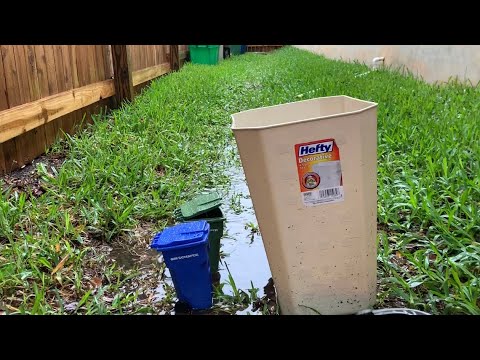 Trash Day With Mini Bins In The Rain - YouTube