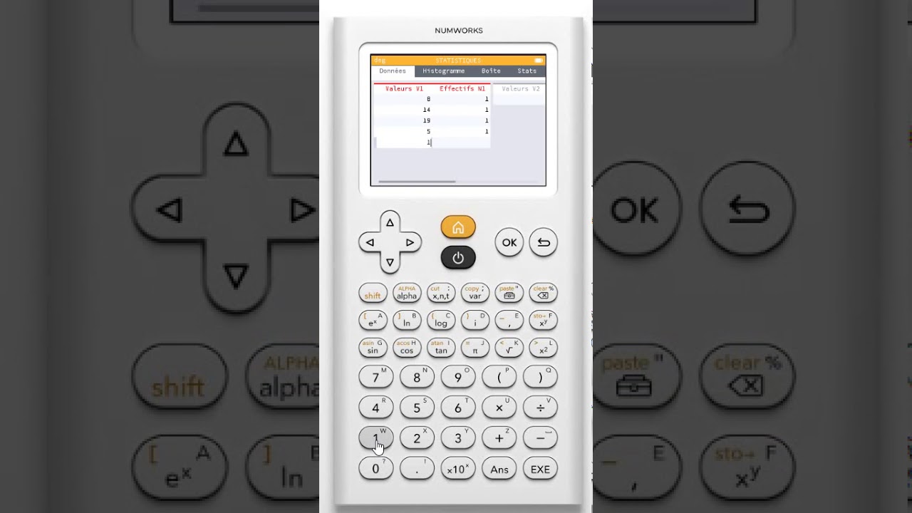 Calculer un écart type sur Numworks - YouTube