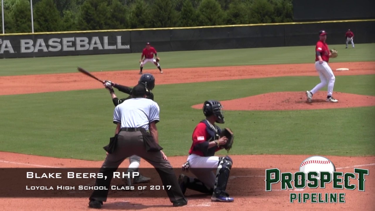 Blake Beers Prospect Video 2, RHP, Loyola High School Class of 2017 ...