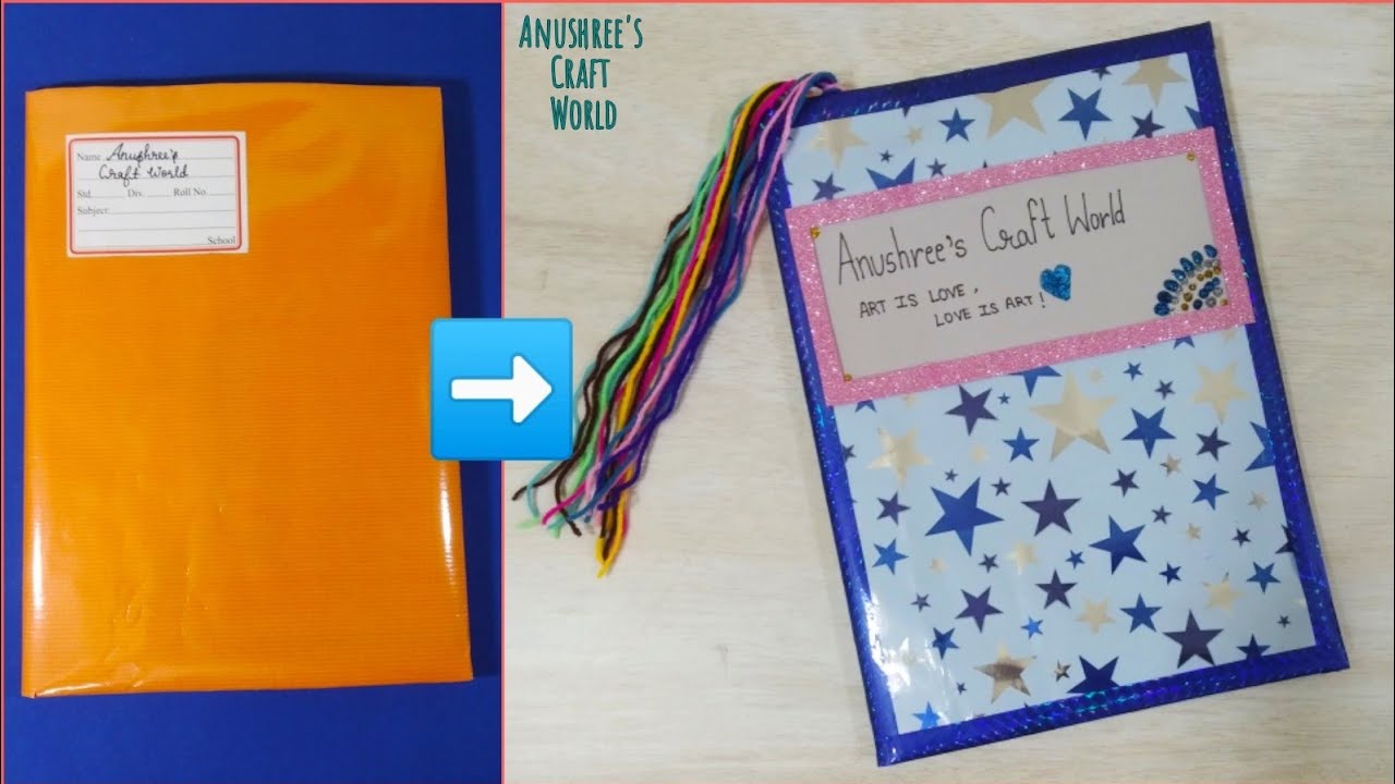 Turn your Simple Notebook Cover into Creative one @AnushreesCraftWorld ...