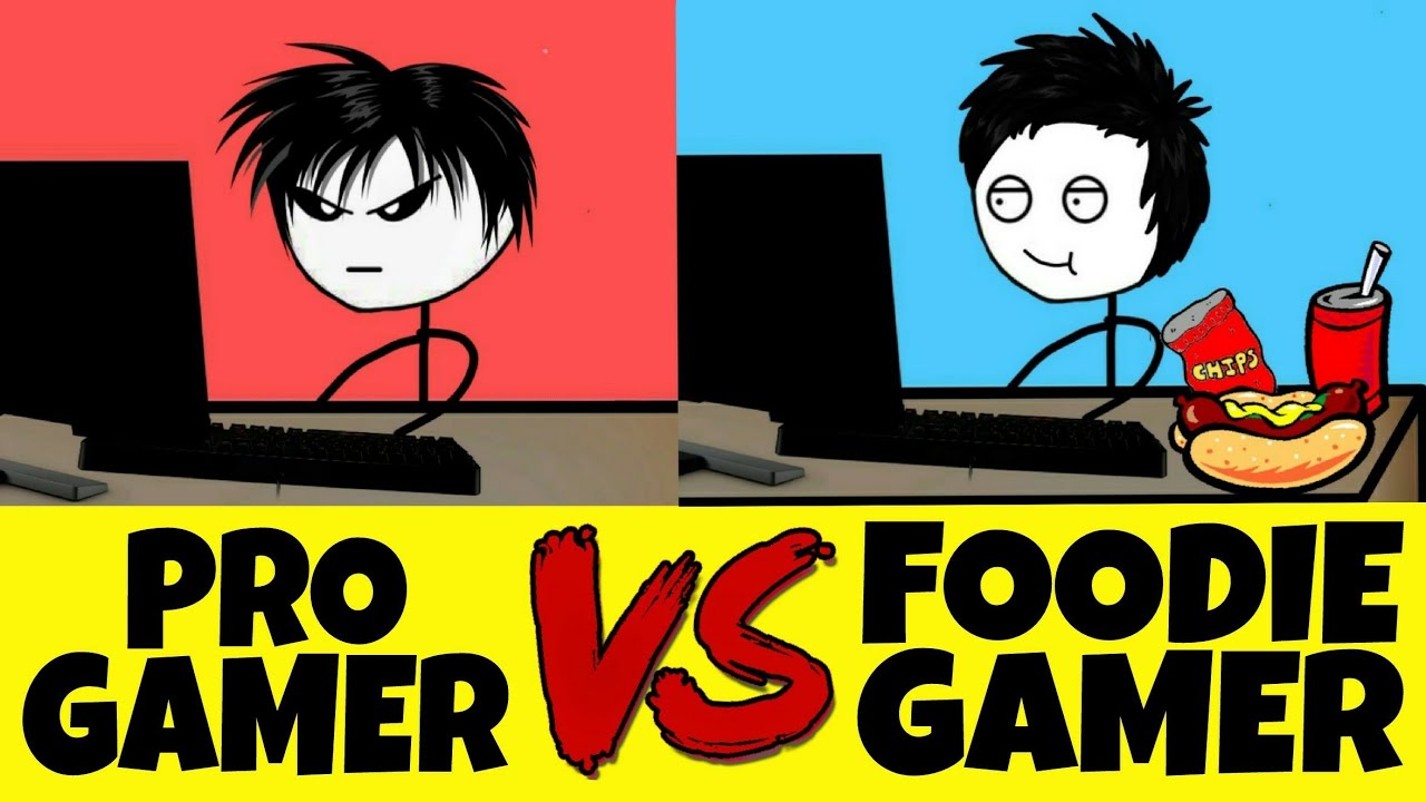 PRO gamer vs FOODIE gamer - YouTube