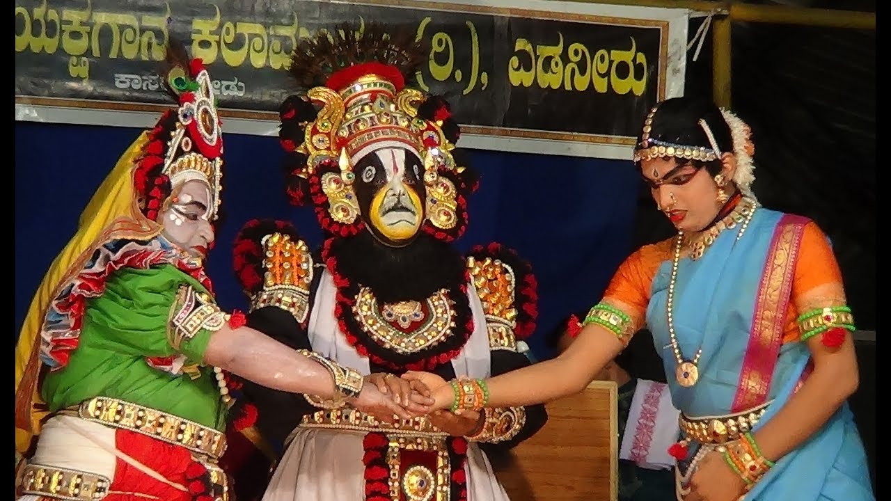 Yakshagana -- Jambavathi kalyana - 6 - Mangalam - YouTube