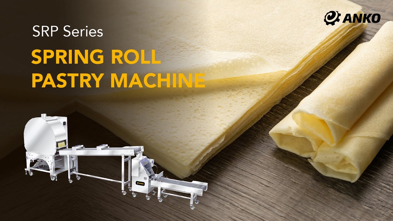 ANKO Automatic Spring Roll And Samosa Pastry Sheet Machine - YouTube