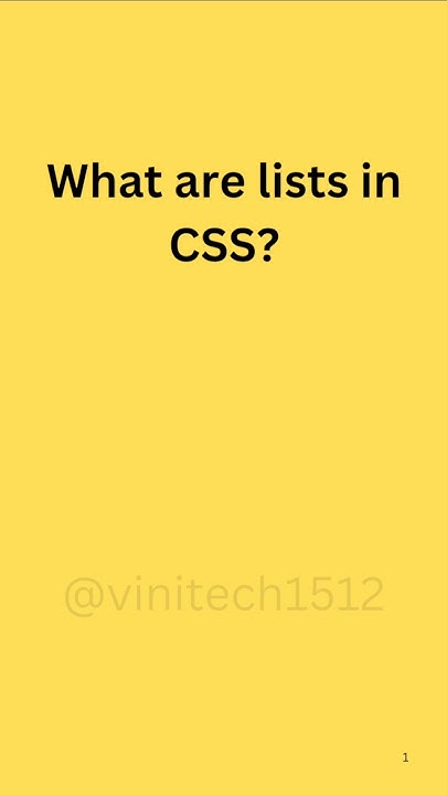 css interview question: what are lists in css? #shorts #youtubeshorts #css #education #coding ...
