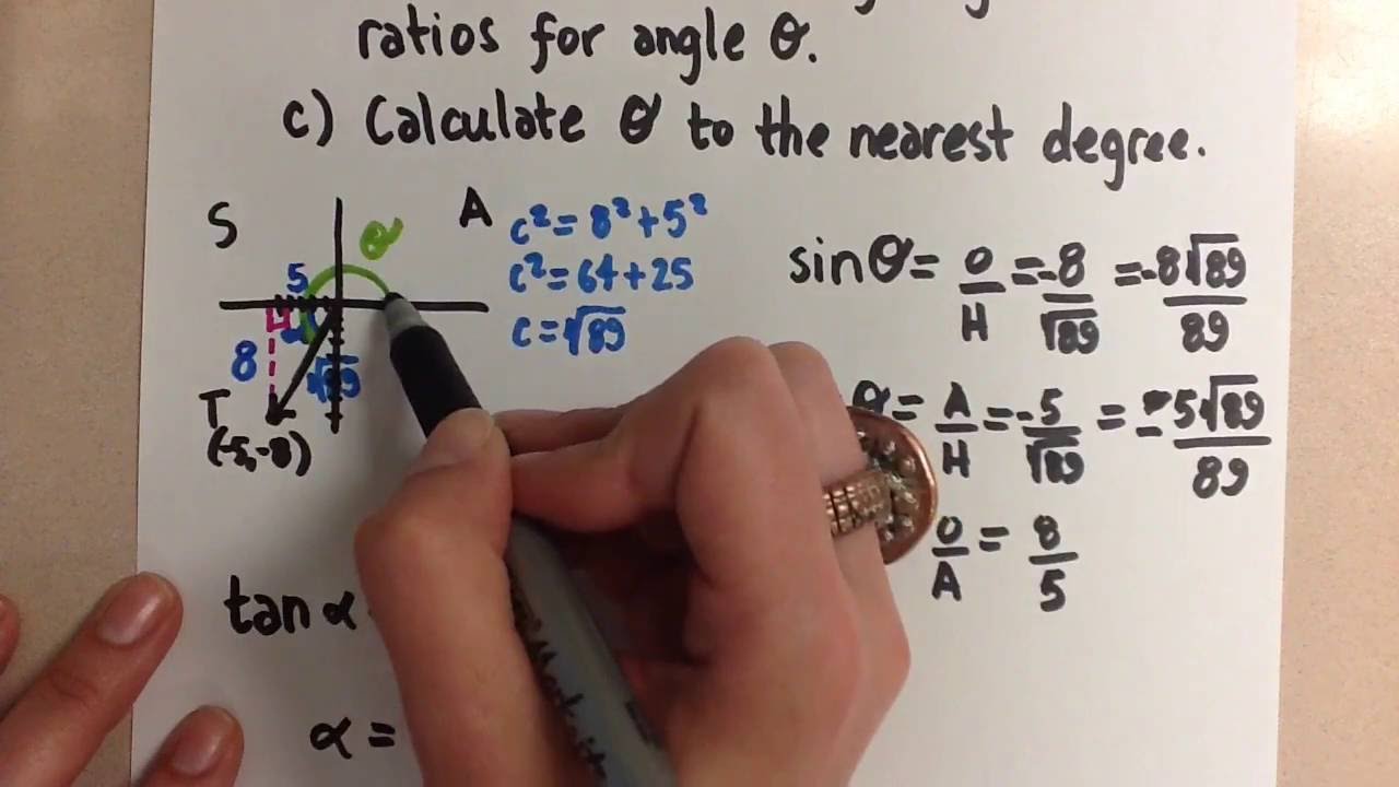 Evaluating Trig Ratios (Degrees) - YouTube