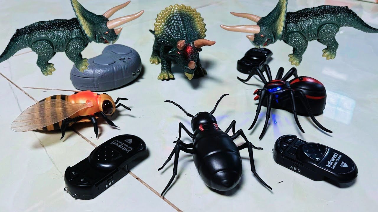 RC Animals |Rc Bee dinosaur Spider Ant Unboxing & Testing: Remote ...