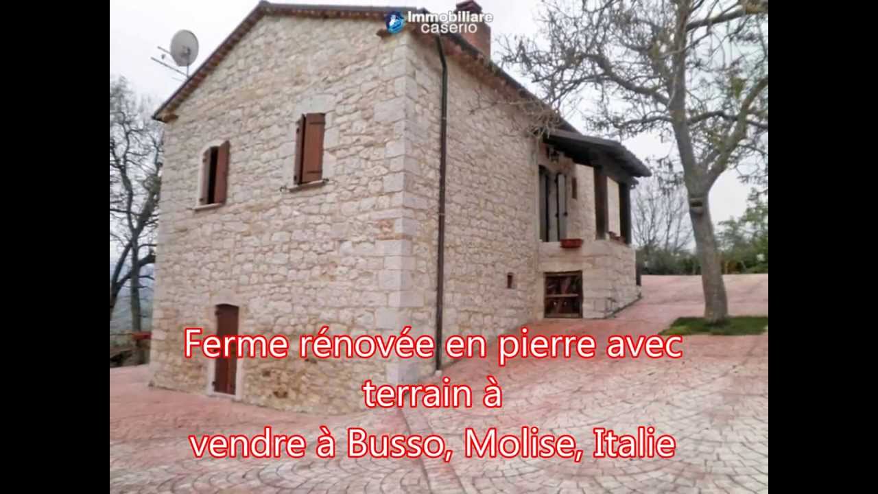Ferme rénovée en pierre avec terrain à vendre à Busso, Molise, Italie ...