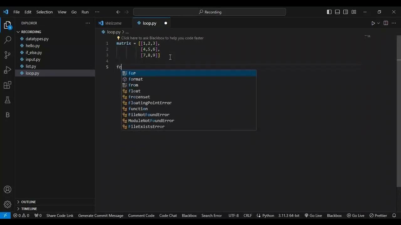 Loops In Python Nested For Loops Part 1 Youtube
