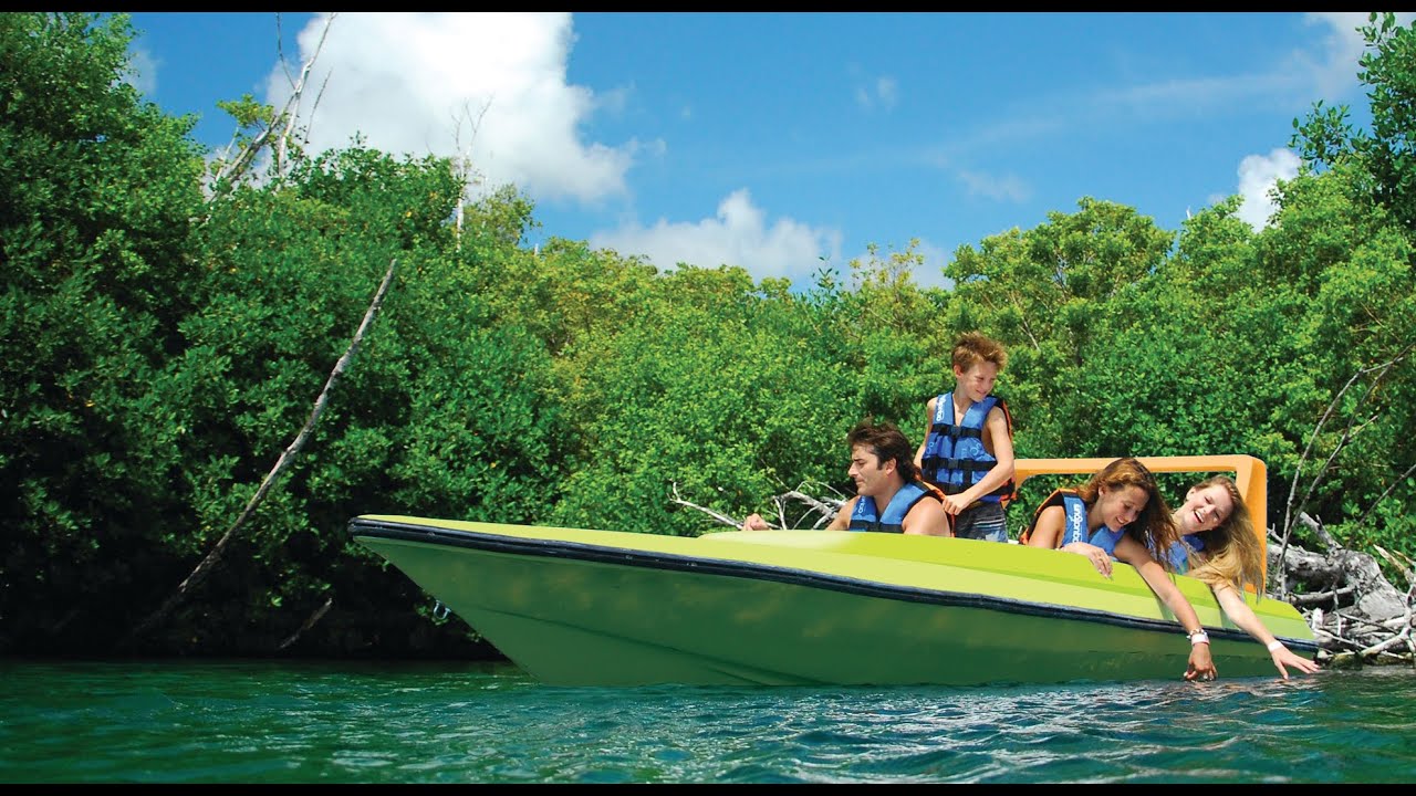 Cancun Speed Boat Jungle Snorkeling Tour - YouTube