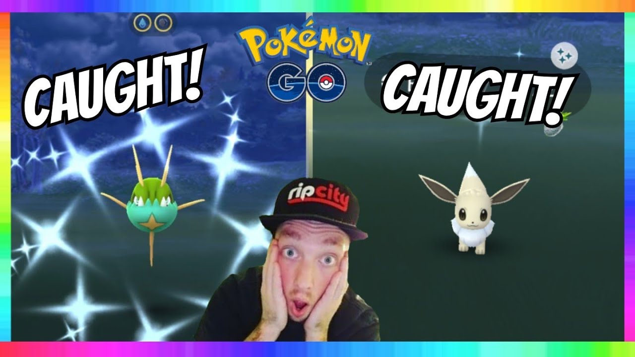 SHINY EEVEE CAUGHT & SHINY CARVANHA CAUGHT IN POKEMON GO! NEW MEGA ...