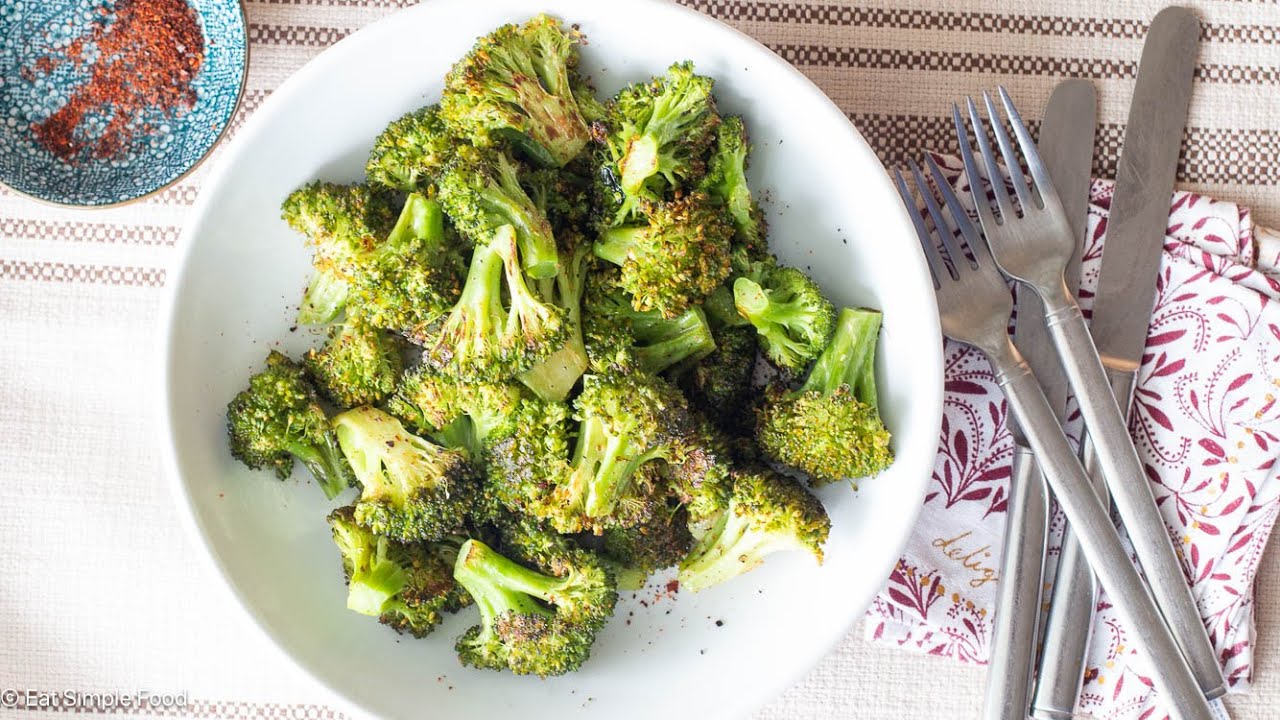 Easy and Simple Roasted Broccoli and Broccoli Stems Recipe - EatSimpleFood.com - YouTube