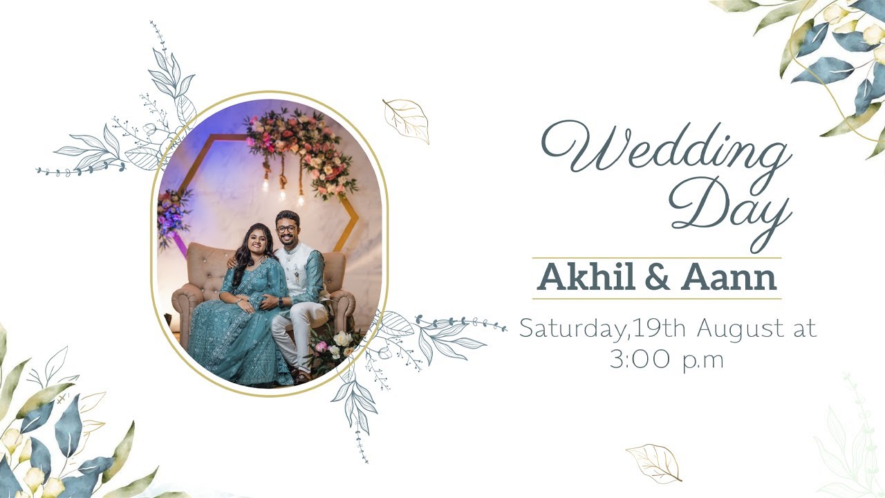 AKHIL & AANN | WEDDING CEREMONY | 19th AUGUST 2023 | SD IMAGING LIVE ...