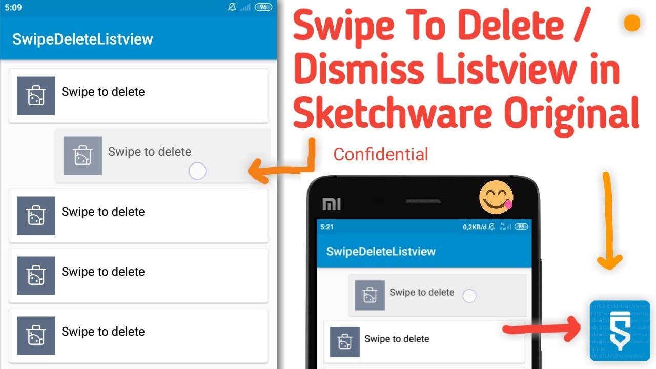 Sketchware Swipe To Delete Listview [Sketchware Original / Pro ...