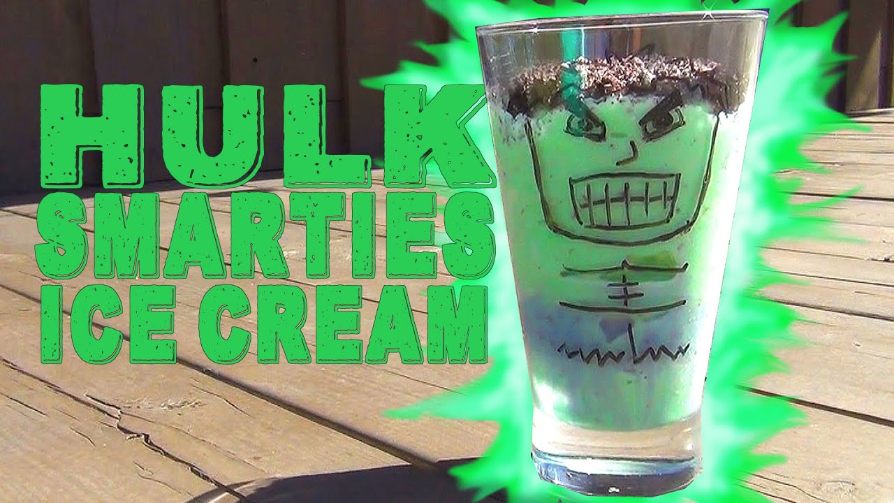 Avengers Incredible Hulk Easy Smarties Ice Cream and Oreo Top! Frozen ...
