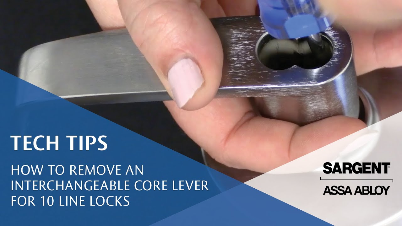 Remove An Interchangeable Core Lever On The SARGENT 10 Line Bored Lock remove-an-interchangeable-core-lever-on-the-sargent-10-line-bored-lock