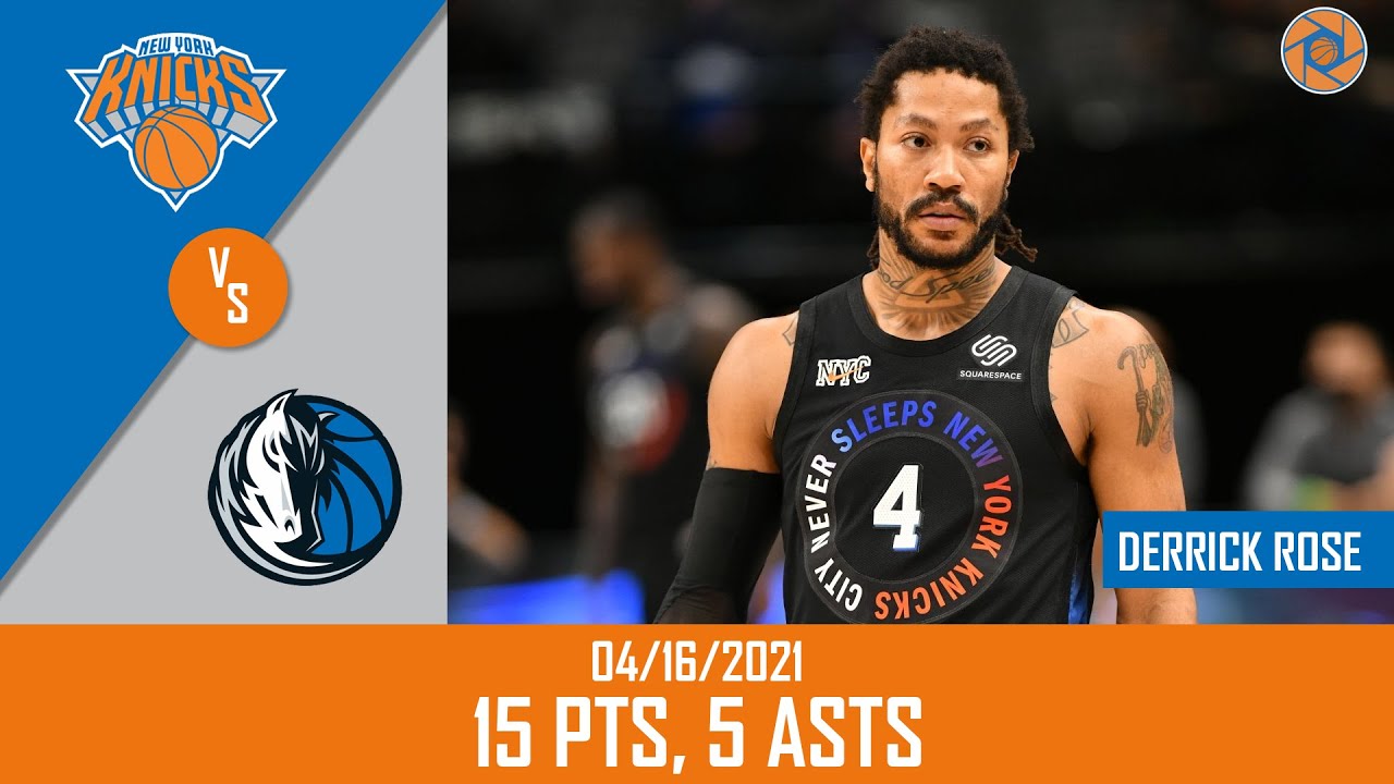 Derrick Rose's Full Game Highlights: 15 PTS, 5 ASTS vs Mavericks | 20 ...