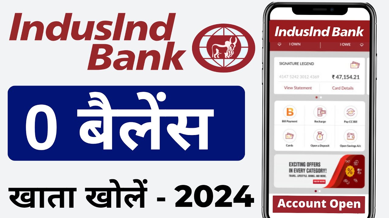 Indusind bank Zero Balance Account Opening Online 2024 - YouTube