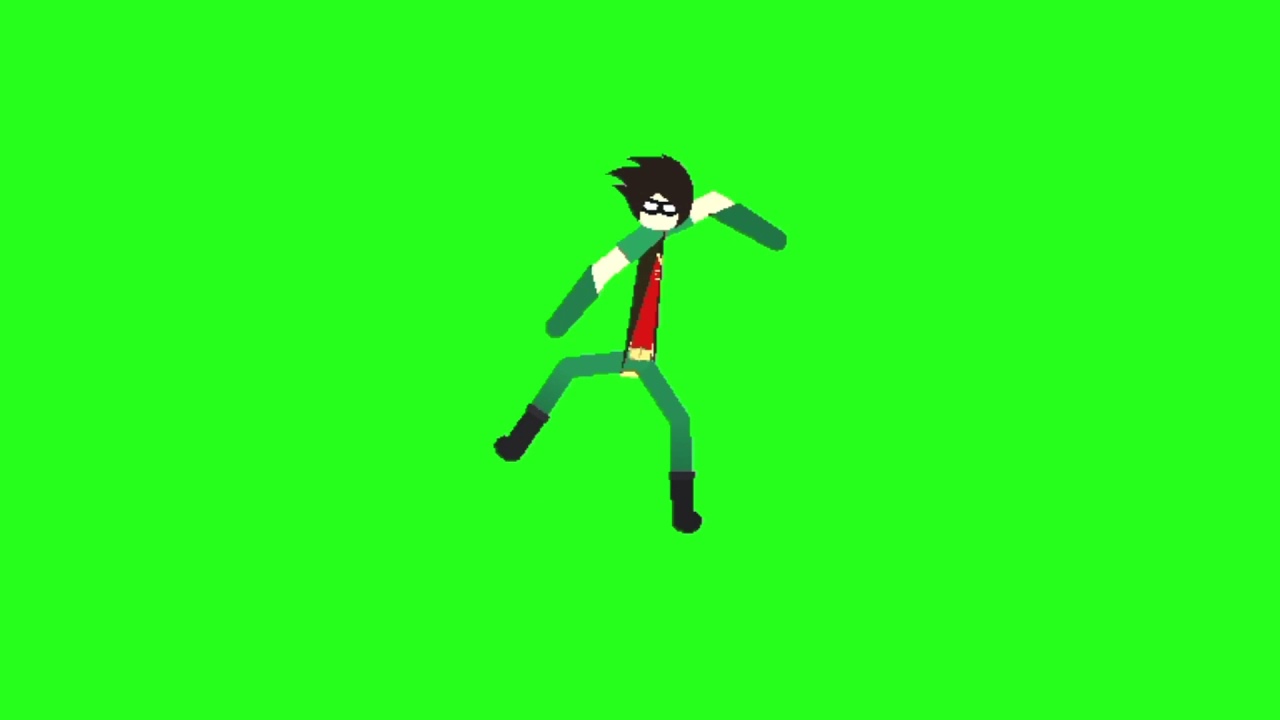 Stick Nodes: Robin does Distraction Dance Green Screen - YouTube