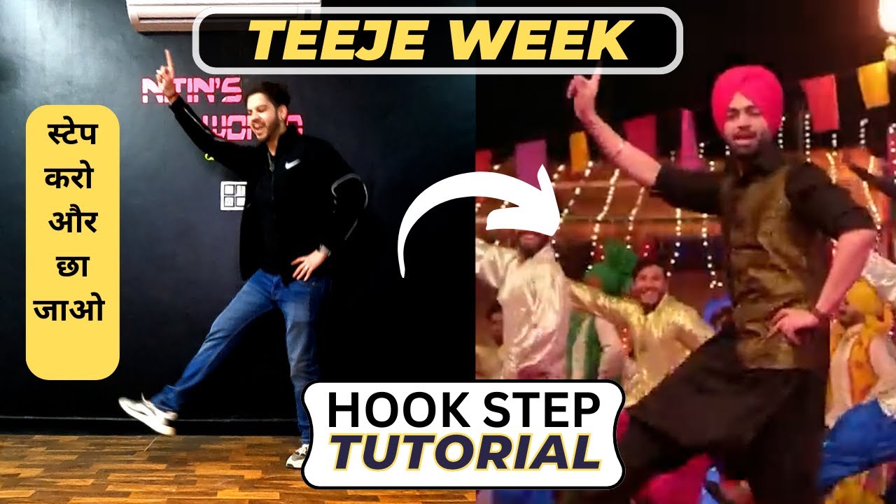 Teeje Week 🔥 (Hookstep Tutorial Punjabi Song) #nitinsworld #nitinbassi ...