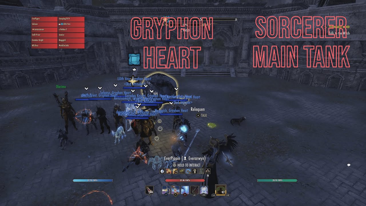 [ESO] VCR Gryphon Heart Sorcerer Main Tank [U42 Gold Road] - YouTube