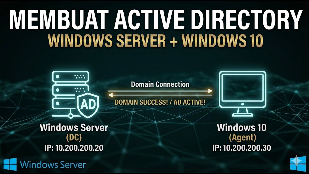 Setup Active Directory di Windows Server & Join Windows 10 ke Domain ...