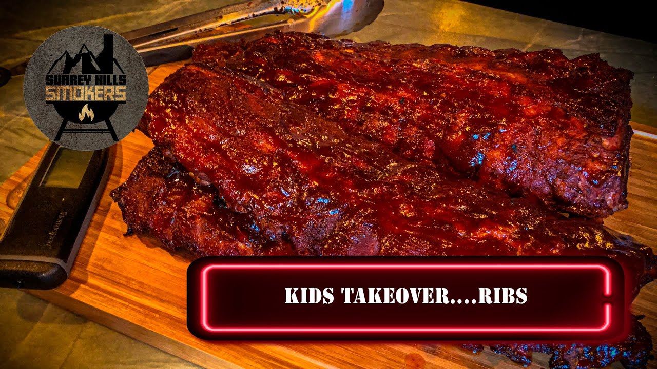 Smoked BBQ Ribs Recipe on the Oklahoma Joe - Kids Take Over - YouTube