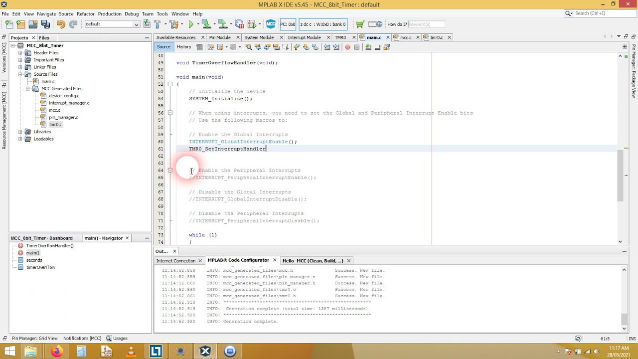 MCC 8bit Timer Tutorial - YouTube