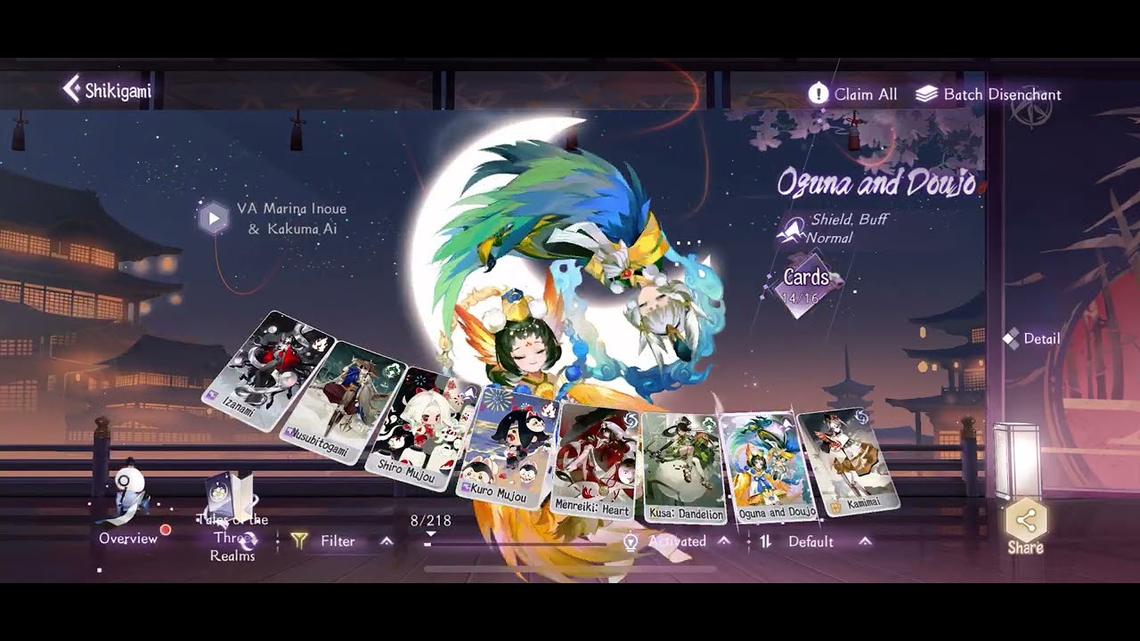 Onmyoji : The Card Game - Shikigami: Oguna and Doujo Cards and ...