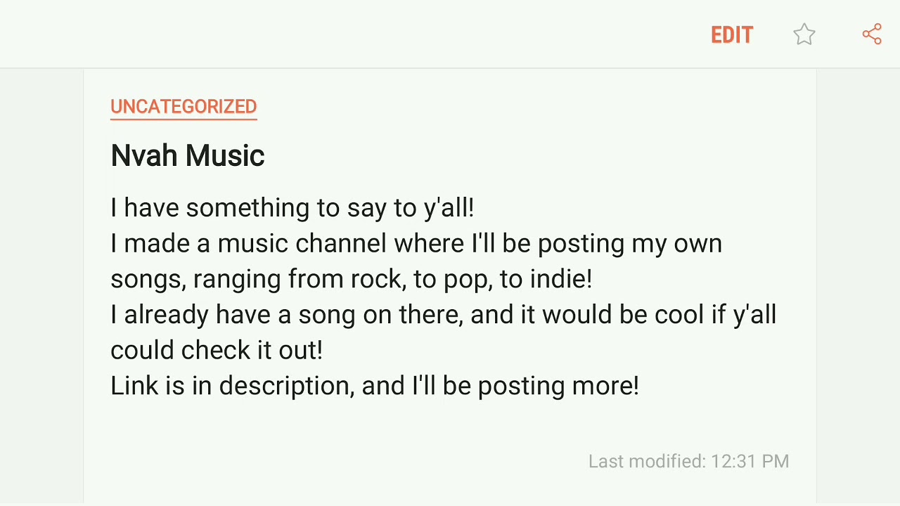 Nvah Music Channel Announcement!!! - YouTube