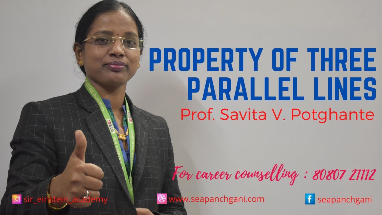 Theorem : Property of three parallel lines #mathematics #grade10 # ...