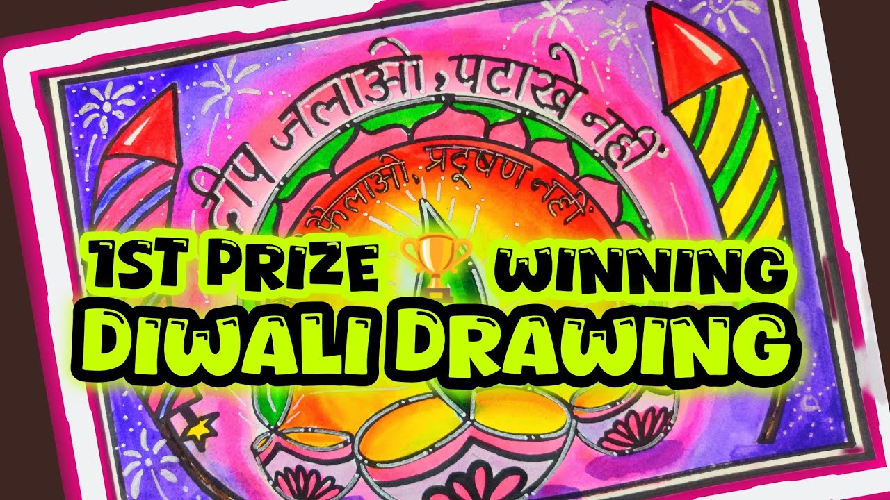 Green Diwali Drawing | Diwali Drawing Easy | Eco Friendly Diwali Poster ...