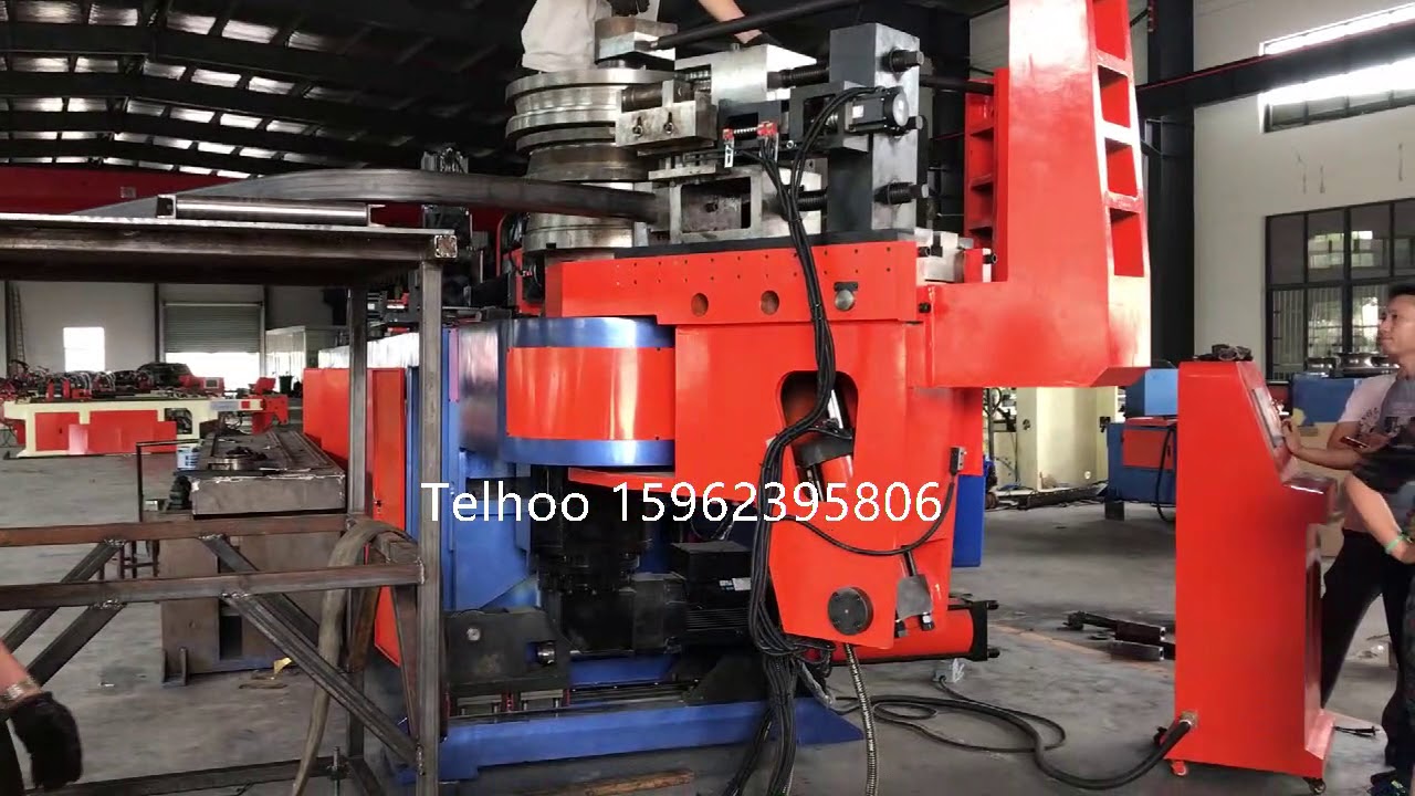 DW130CNC pipe bending machine with 3 stack moulds for big square pipe ...