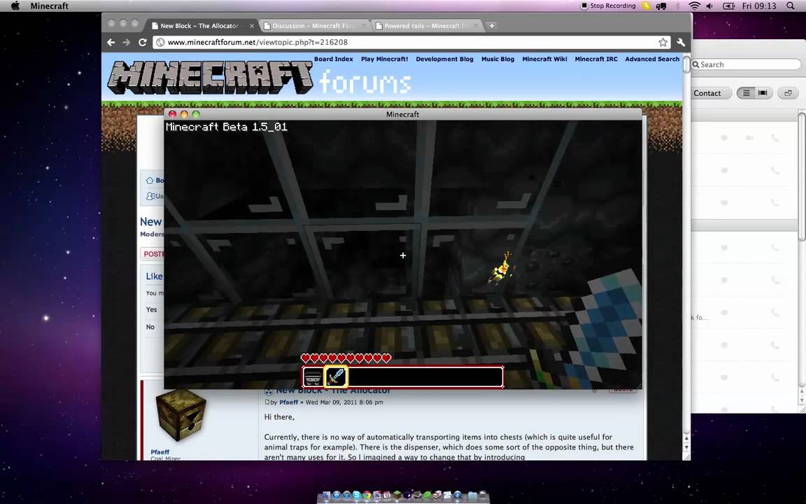 Minecraft Powered Rail Launcher - YouTube