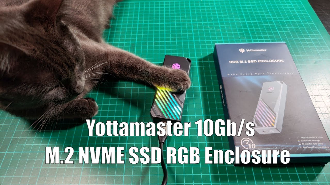 Yottamaster M.2 NVMe USB 3.1 Gen 2 10Gbps RGB LED Drive Enclosure - YouTube